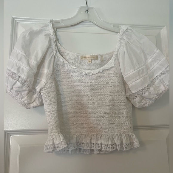 LoveShackFancy | Tops | Love Shack Fancy Puff Sleeve Top | Poshmark